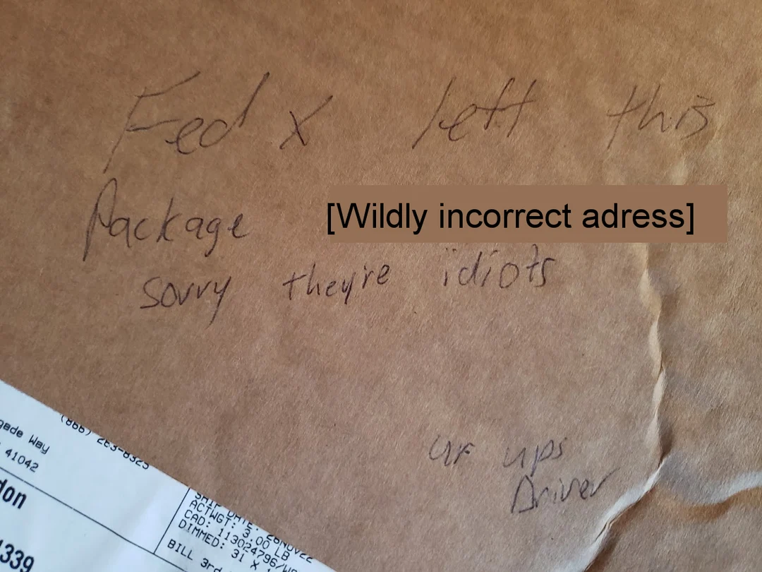 Thank you! UPS brought me my package that FedEx had left at the wrong place | Scrolller