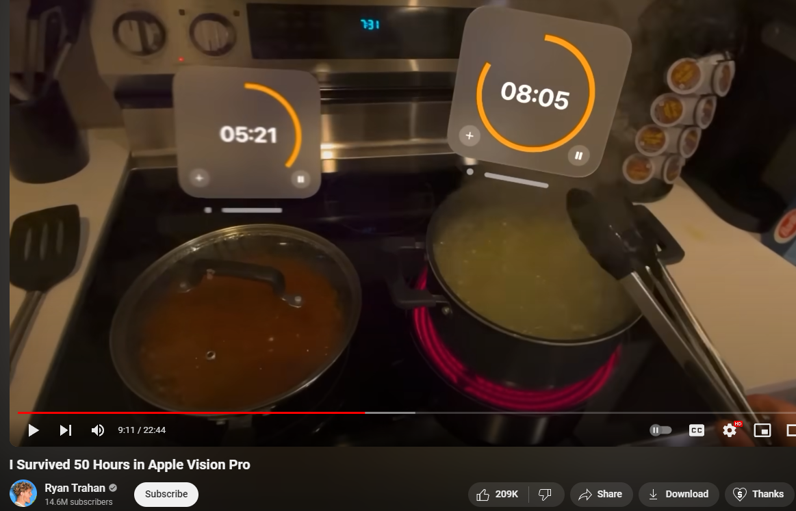 cooking with apple vision pro | Scrolller
