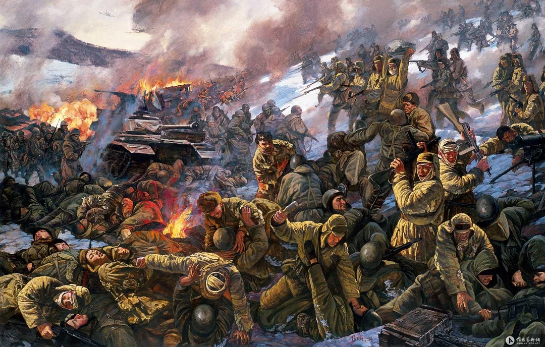 Chinese People's Volunteer Ary (PVA) charge US troops in hand-to-hand combat in Korea. | Scrolller