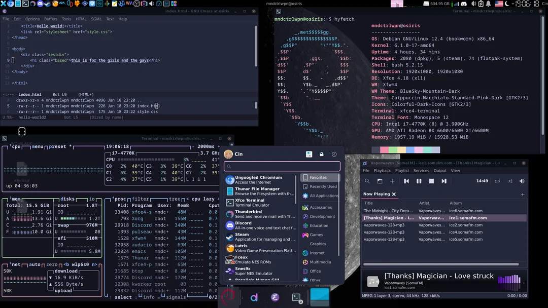 [Xfce] FINALLY installed Catppuccin and I'm obsessed | Scrolller