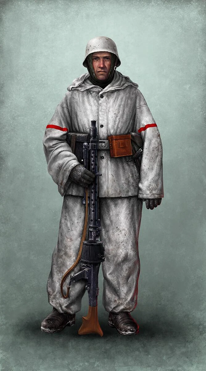 Machine gunner of the shock-assault troupe 1943 by Dmitr Alekseev | Scrolller