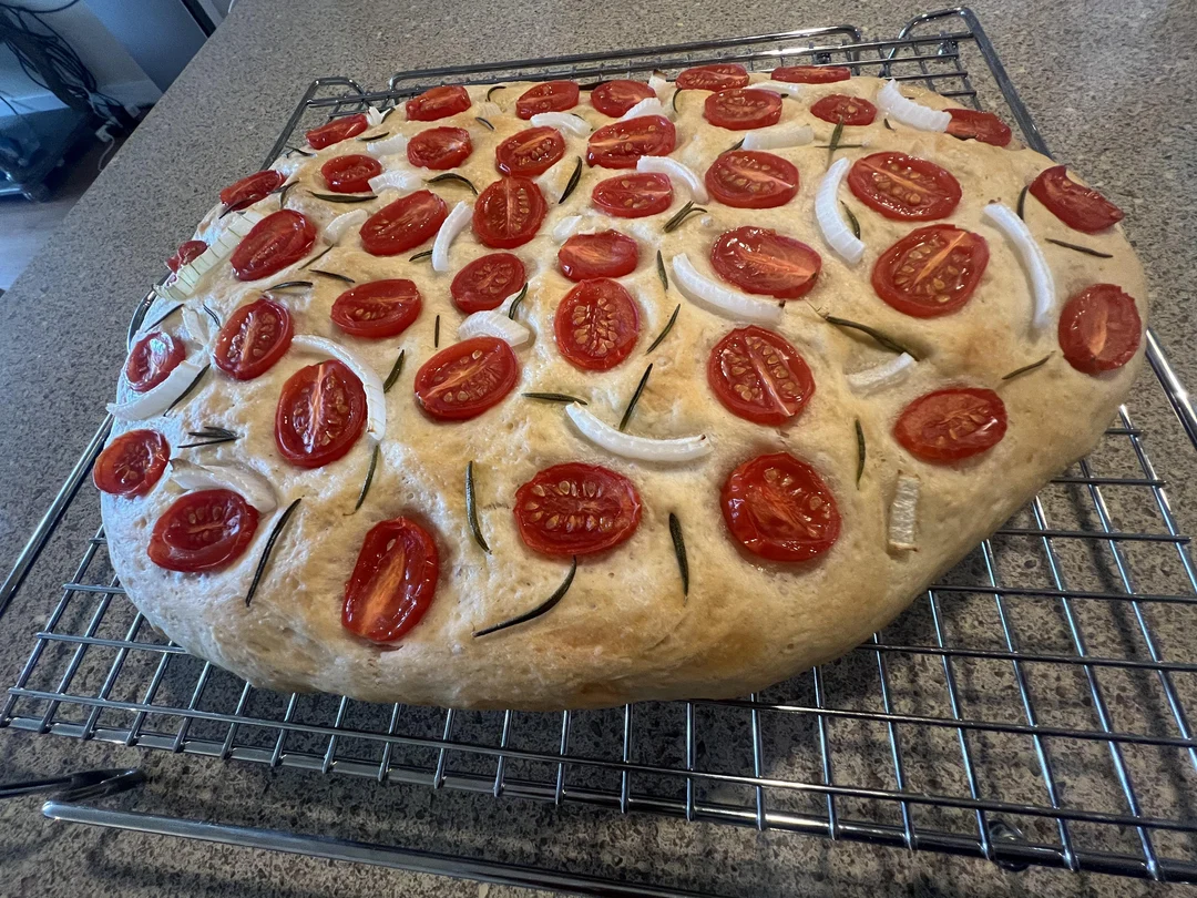 My first attempt at baking focaccia | Scrolller