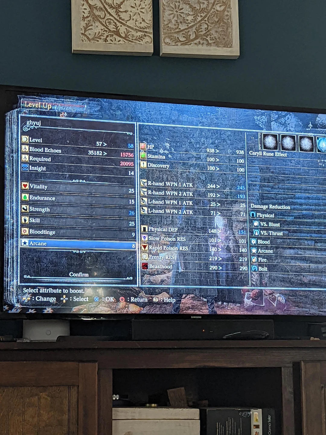 How should my stats be looking? Using the hunter's axe. just killed Vicar Amelia. | Scrolller