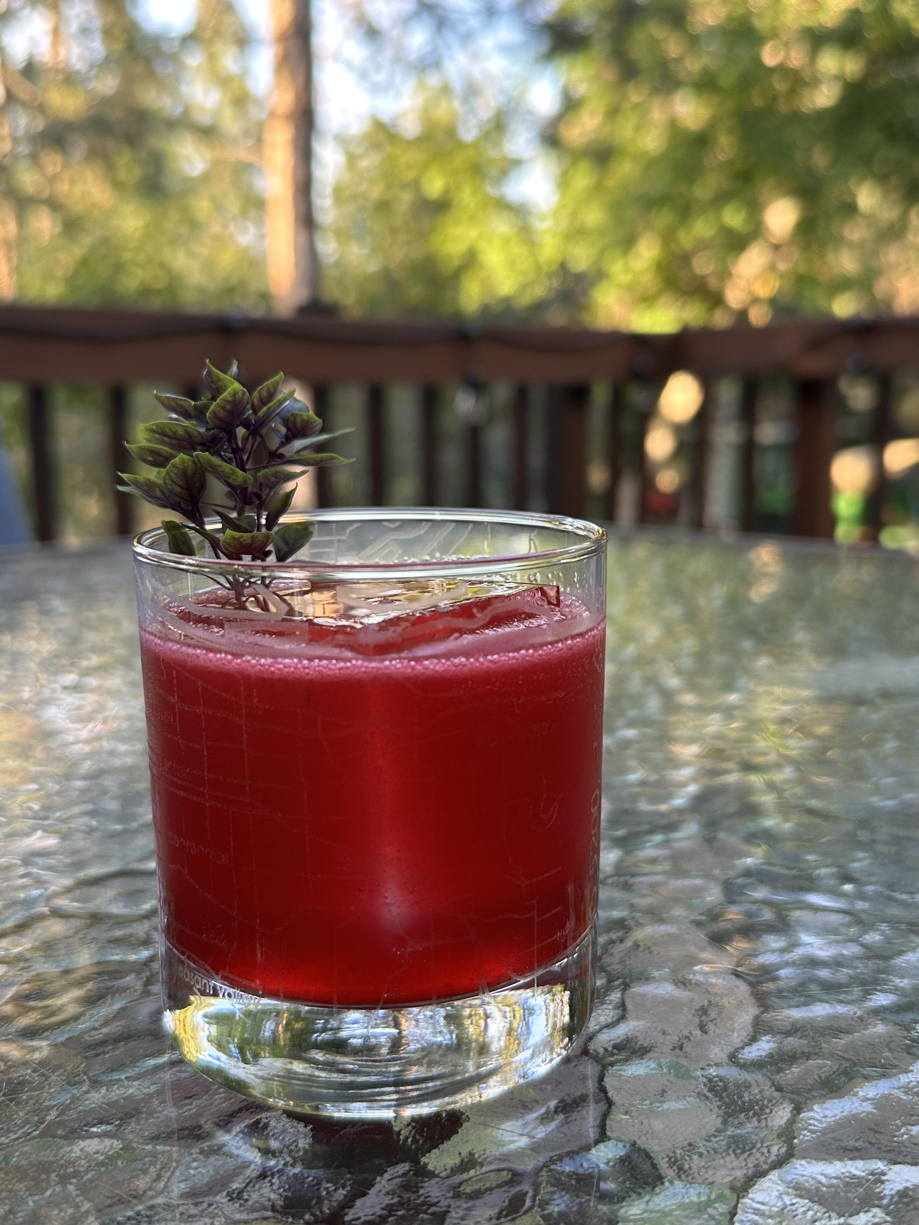 Gin Basil Huckleberry Smash | Scrolller
