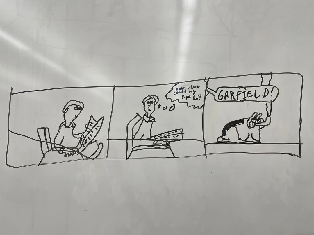 Garfield Comic, Me, Whiteboard, 2023 | Scrolller
