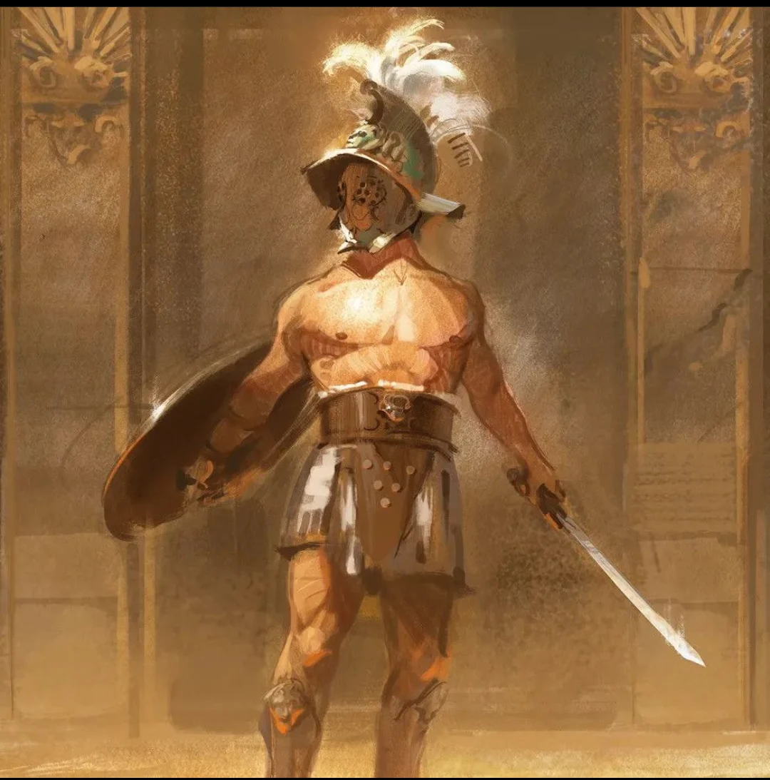 Roman gladiator Hoplomachus artist unknown | Scrolller