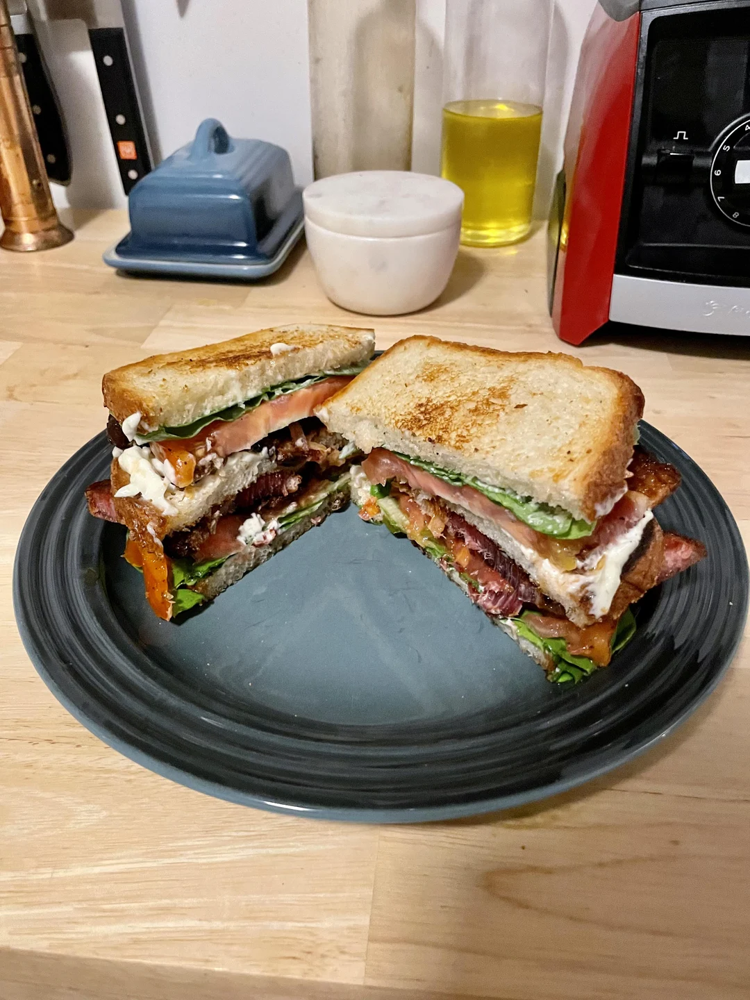 Homemade BLT with a gorgeous heirloom tomato and 1/2” bacon | Scrolller