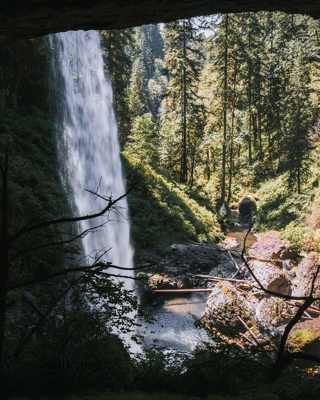 A view from behind the waterfall, Silver Falls State Park, Oregon [OC] [2260 × 2825] @itk.jpeg ...