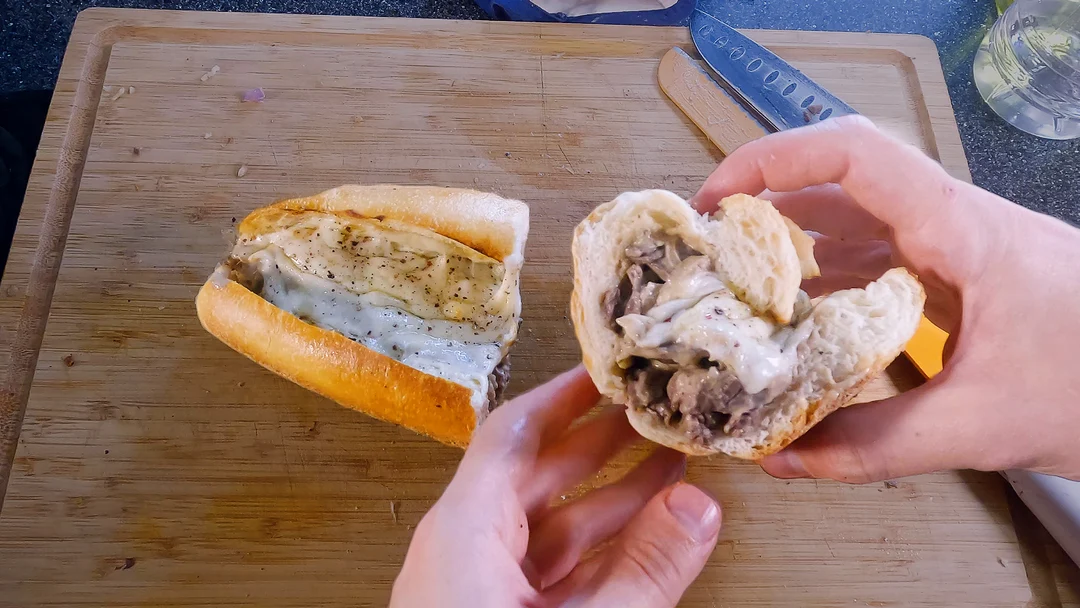Mushroom Sauce Smothered Cheesesteak | Scrolller