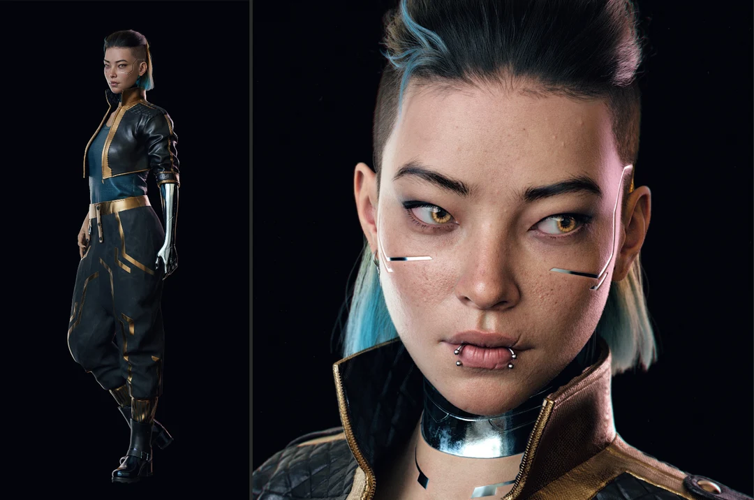 Cyberpunk, S0meFrench (me), digital character, 2023 | Scrolller