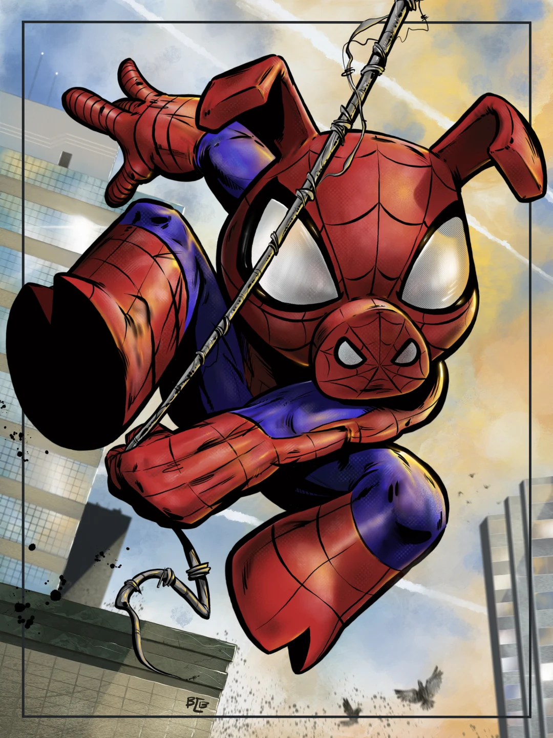 Spider-Ham, digital drawing | Scrolller