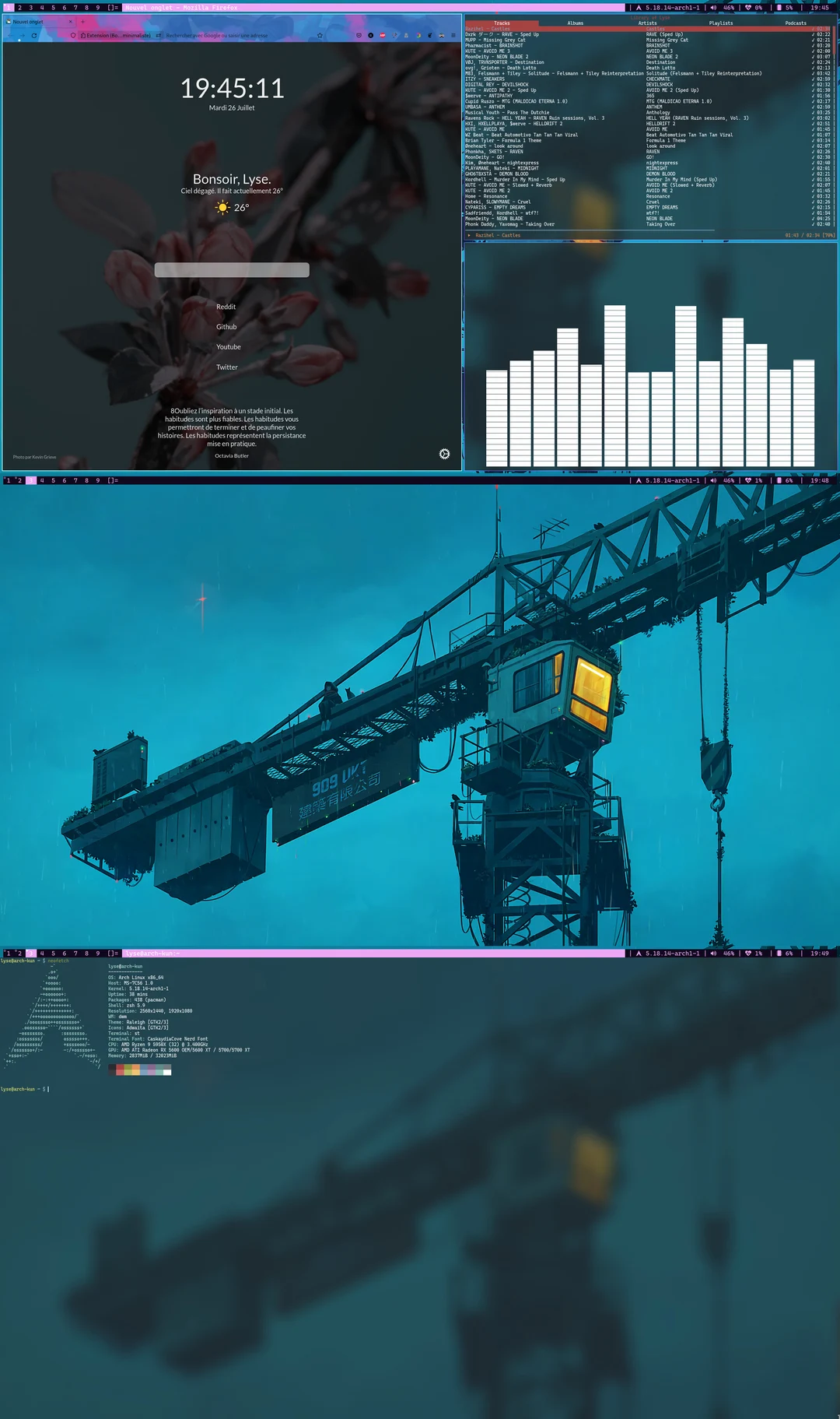 [DWM] - Purple Aesthetic Crane | Scrolller