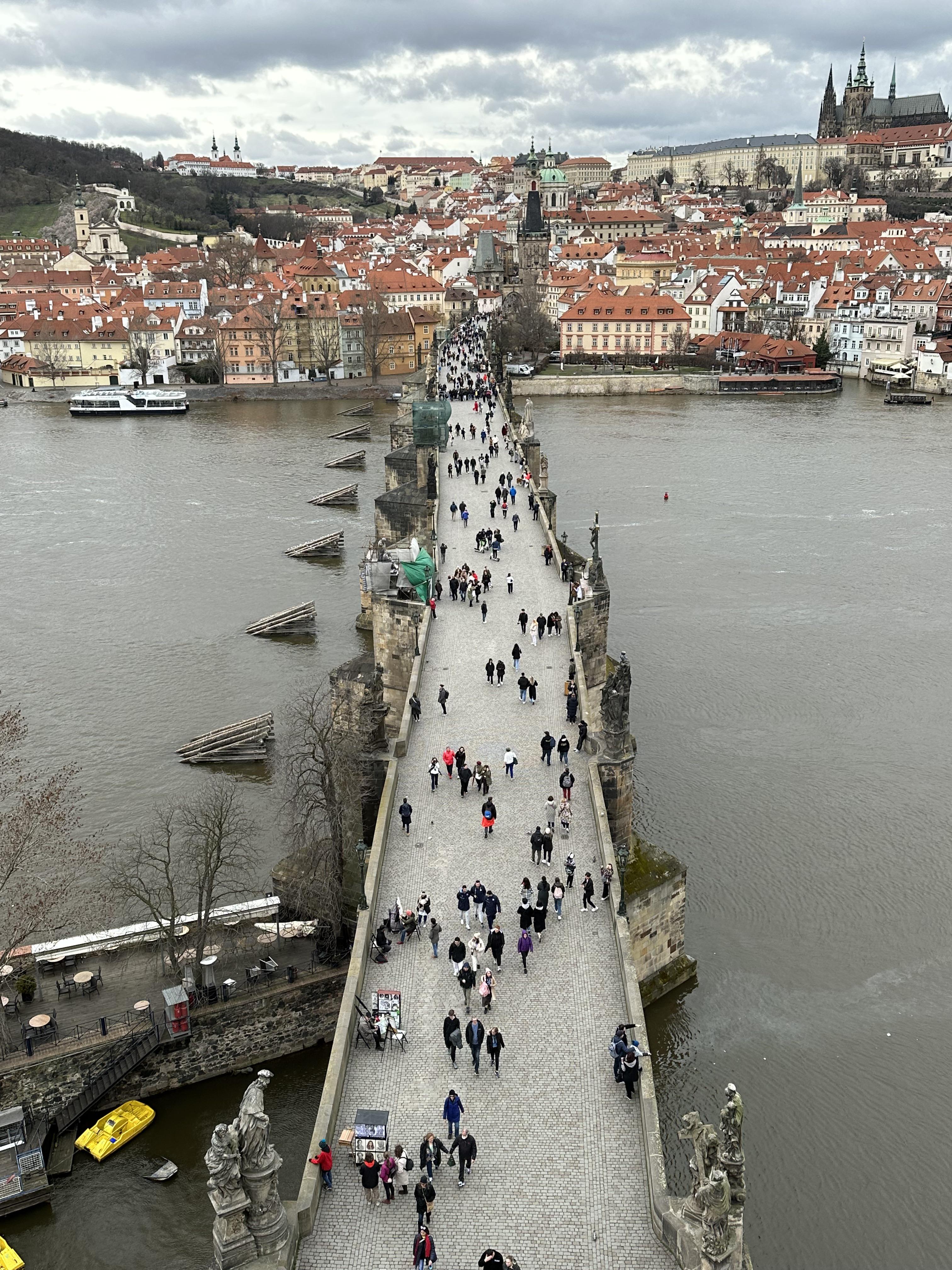 Picture from the Charles Bridge tower in Prague, Czechia | Scrolller