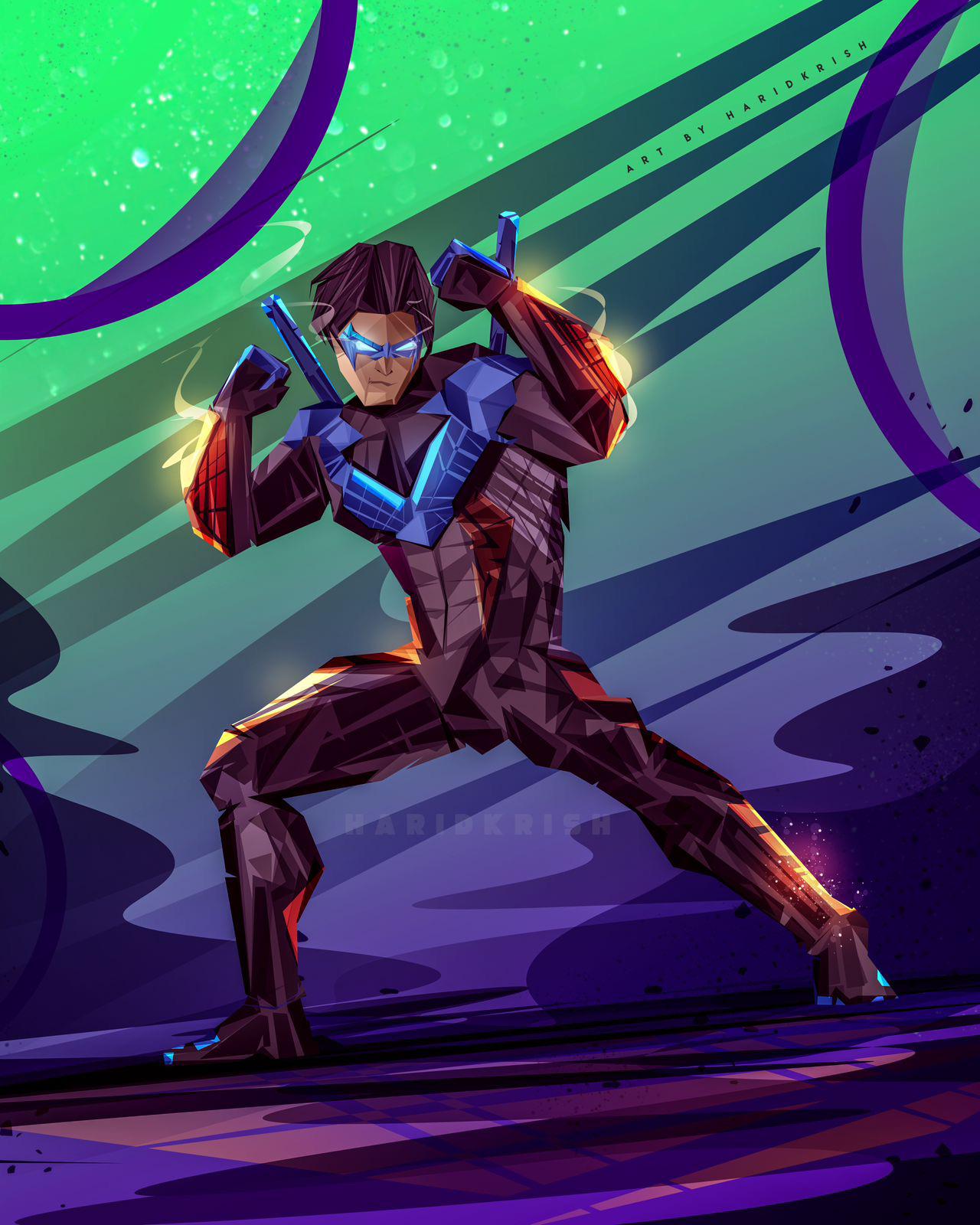 Made this Nightwing artwork :) | Scrolller