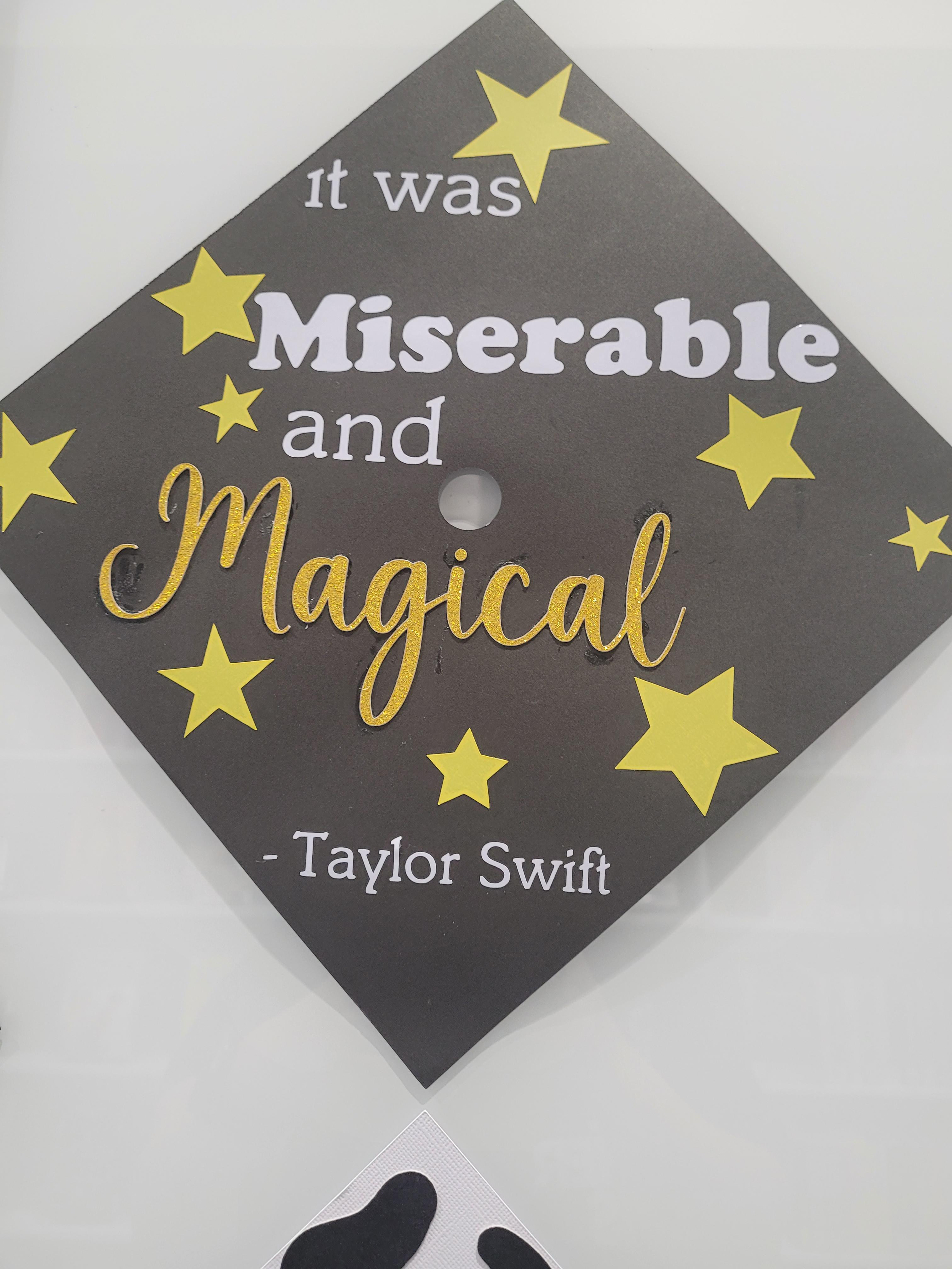 Graduation cap hanging at my job (public library) | Scrolller