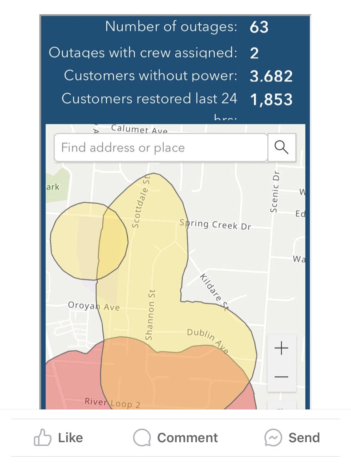 Penile outage map | Scrolller