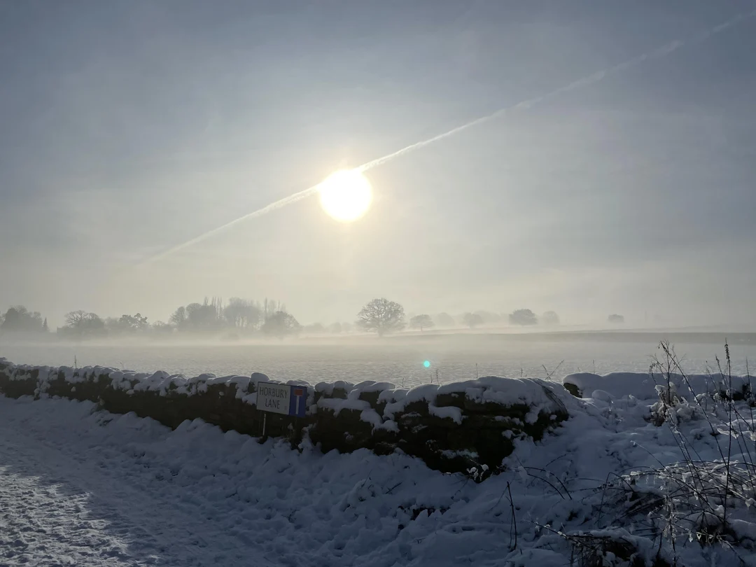 Foggy & Snowy view Sheffield UK | Scrolller