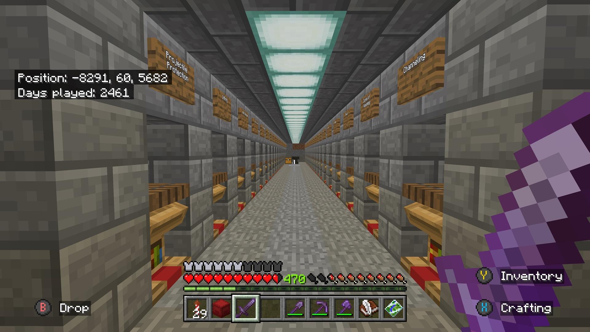 I made a trading hall for all the enchantments in Minecraft bedrock. | Scrolller