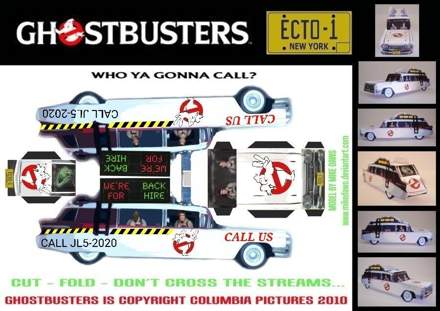 Papercraft template of the ecto 1-A edited by me (the template is not mine, I just edited it ...