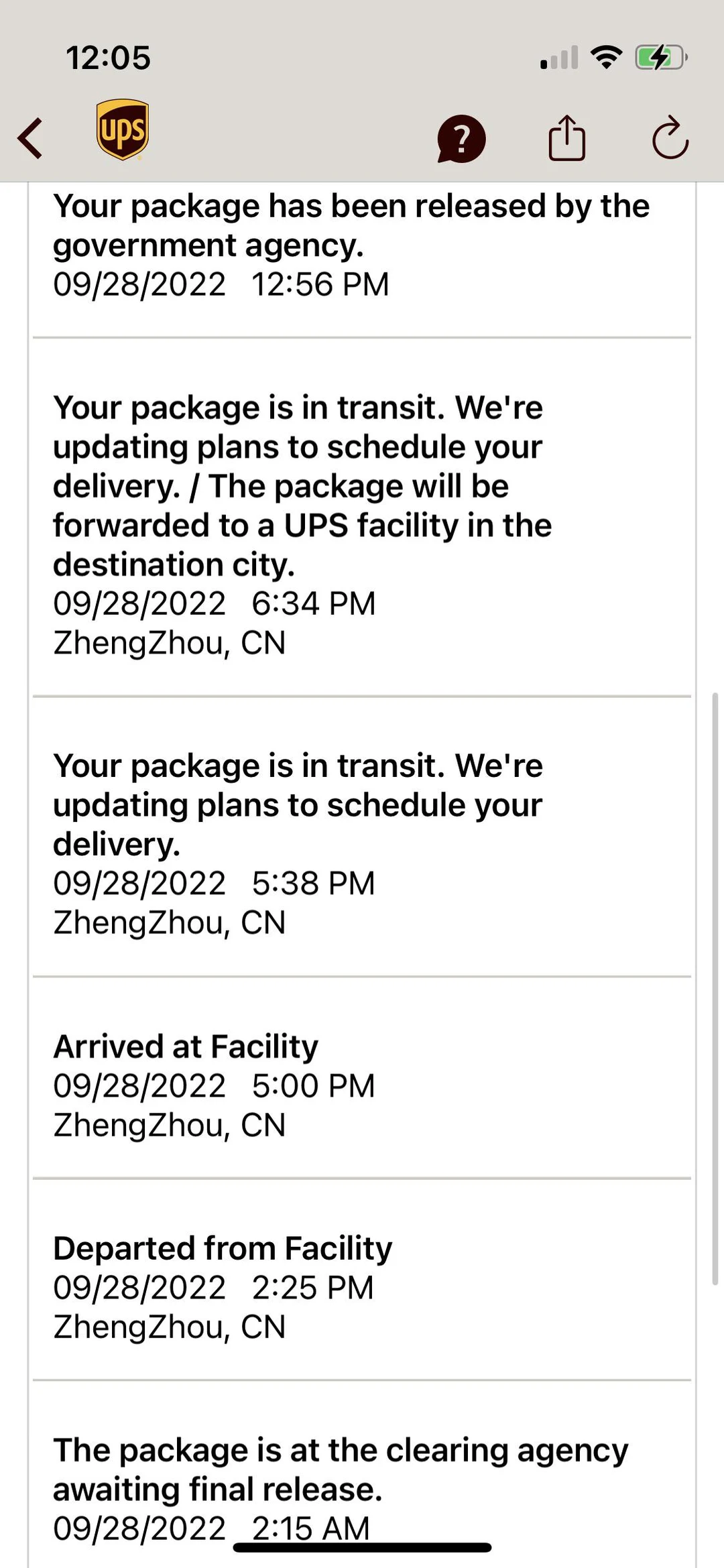 Package not moving/being updated? | Scrolller