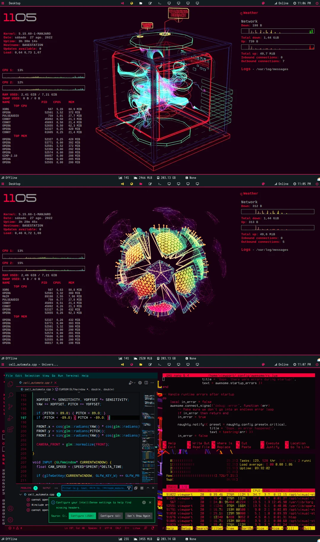 [AWESOMEWM] I call this... THE NEUROMANCER DESKTOP | Scrolller