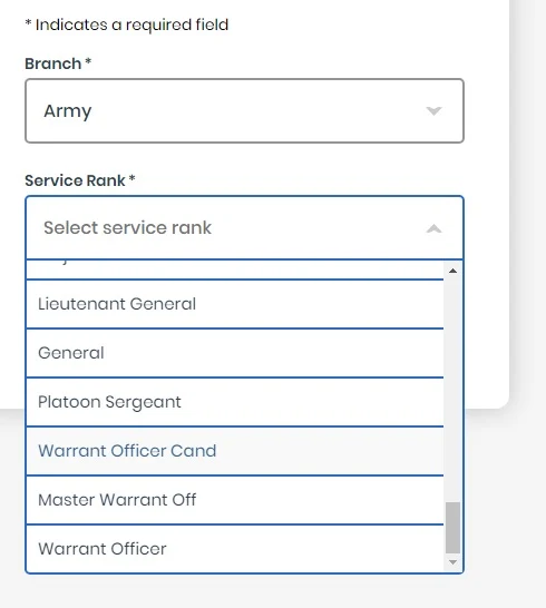 Verizon's id.me military verification service has some interesting rank choices | Scrolller