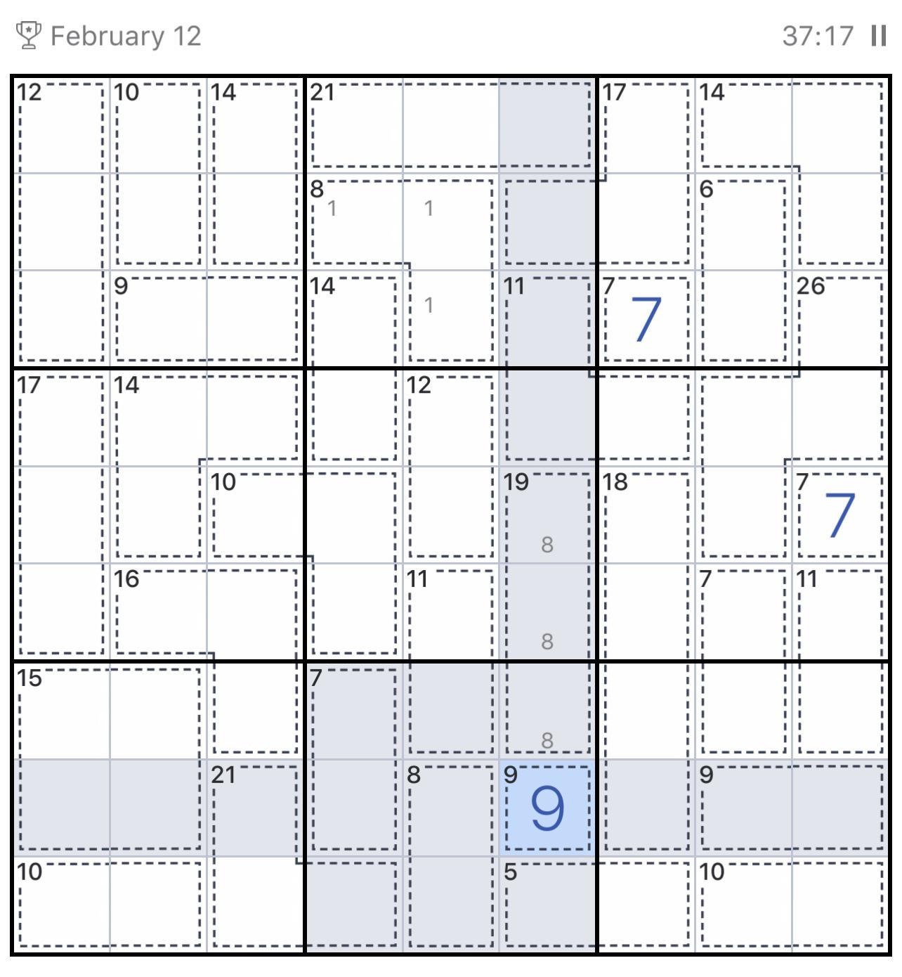 What’s my next step here? Killer sudoku is killing me today! | Scrolller