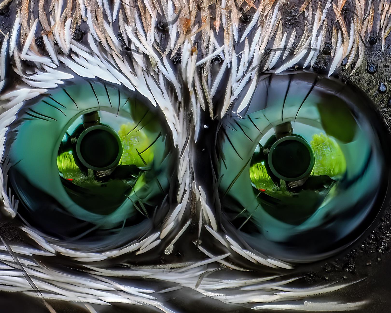 Jumping spider eyes 20:1 magnification | Scrolller