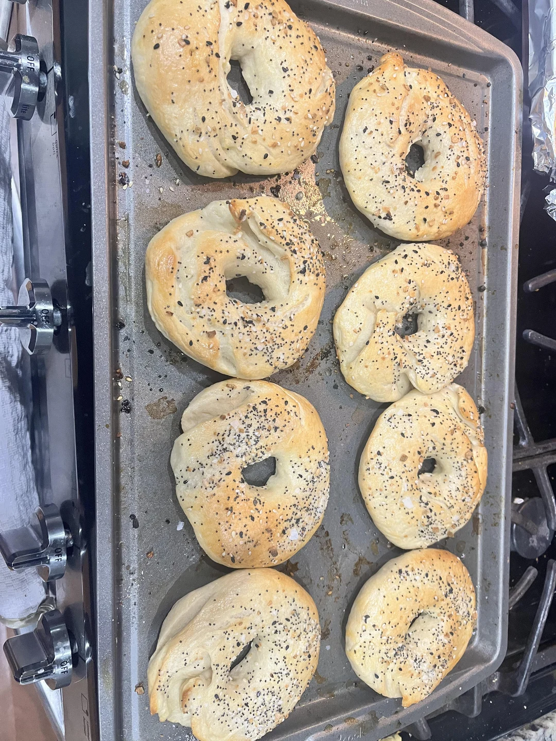 First Bagel Attempt-they didn’t rise as much as I was hoping but flavor was good! | Scrolller
