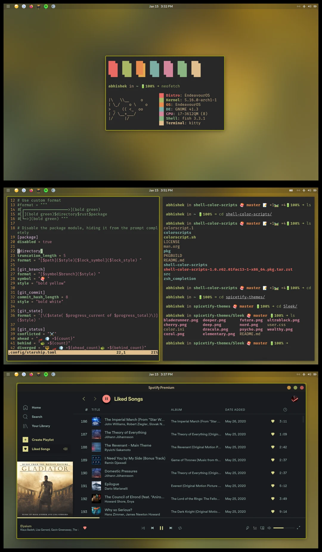 [Gnome] Simple gruvbox rice .. | Scrolller