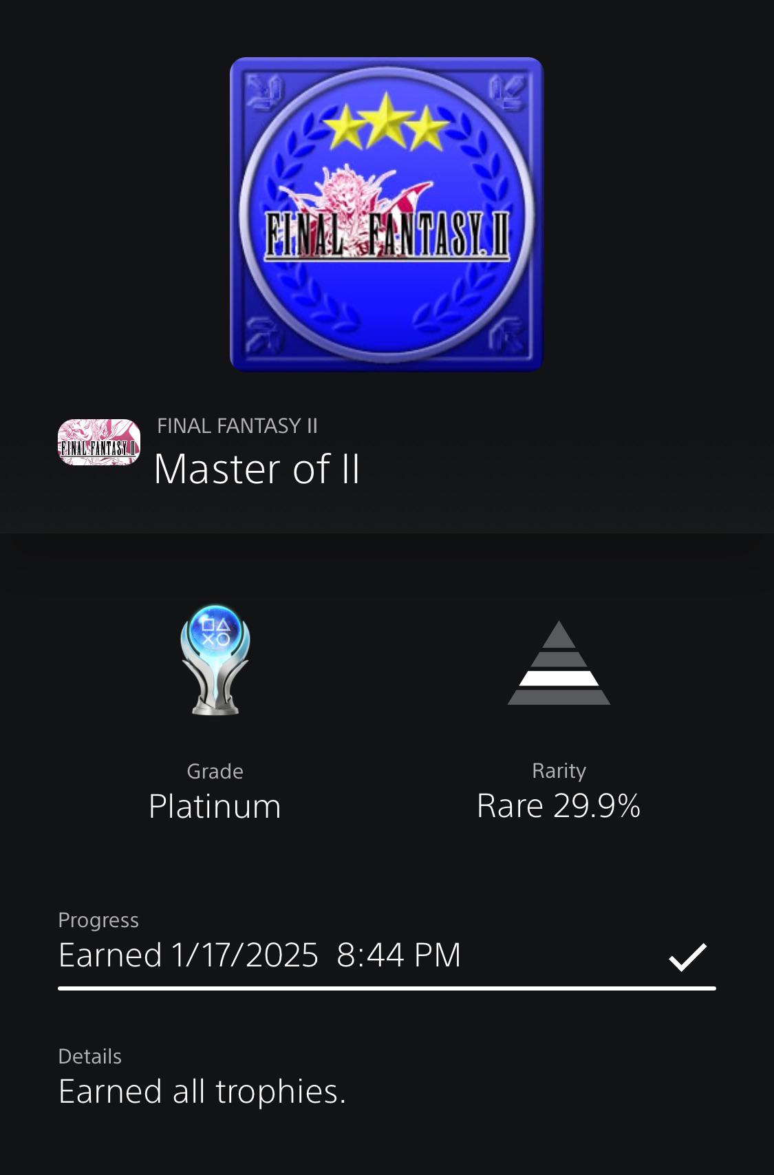 Master of II, my 38th Platinum Trophy | Scrolller