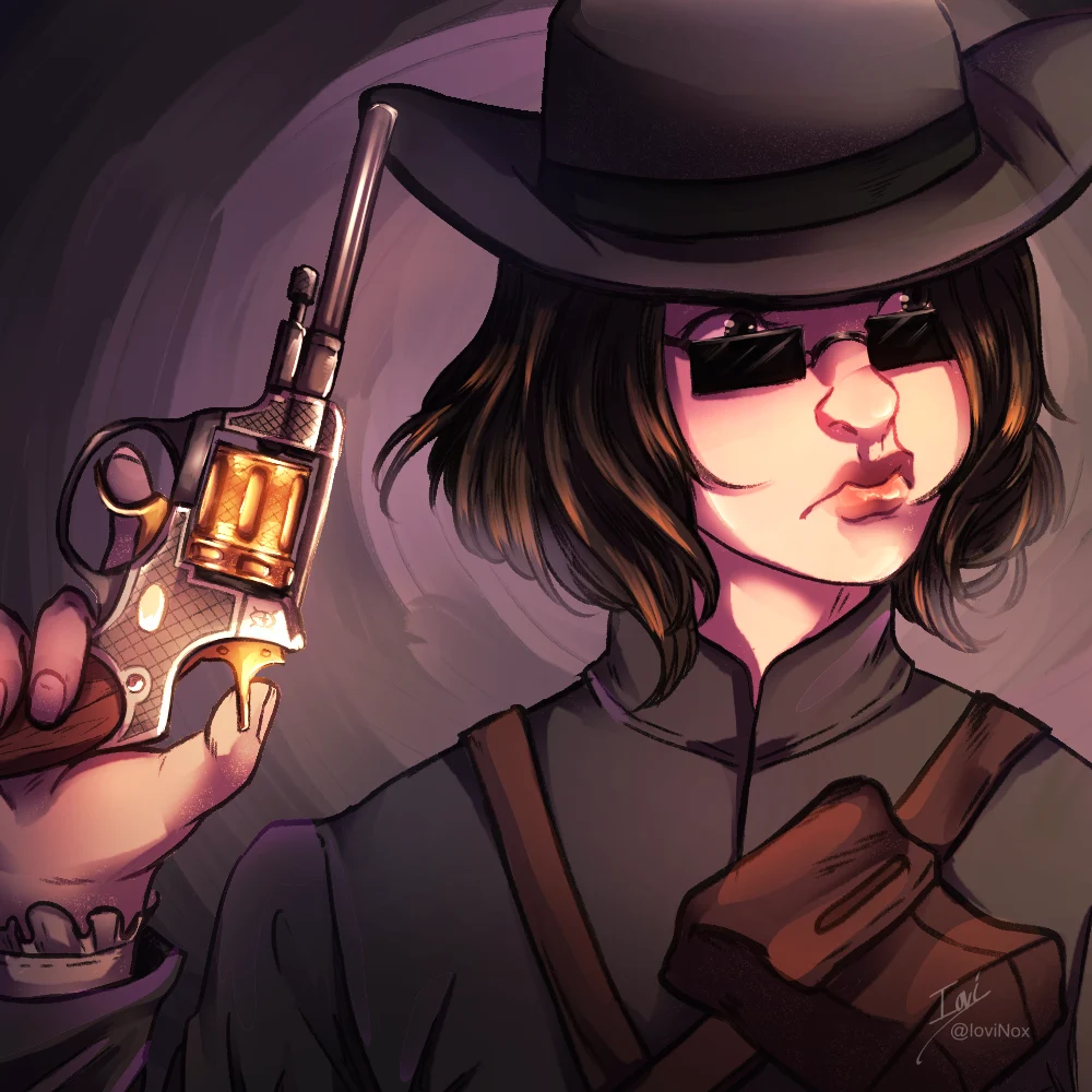 Commission: Private Eye Legendary Hunter with a Nagant Copperhead | Scrolller
