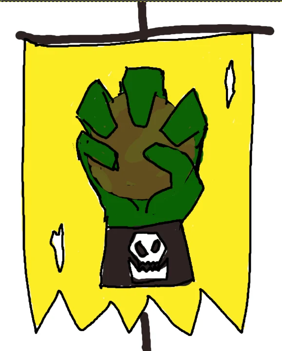 The logo of the PLANIT SNATCHAZ. A little Homebrew Ork grouping. they love explosions and taking ...