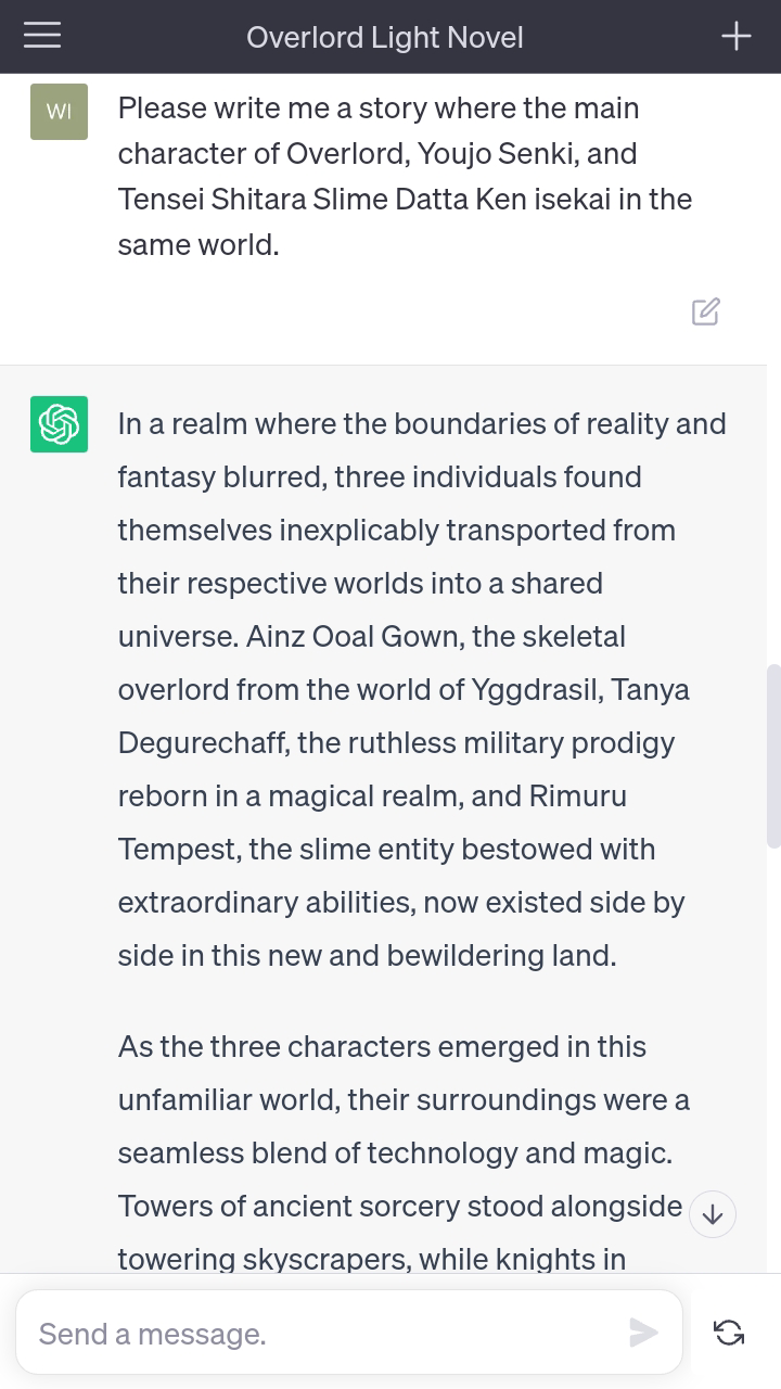 Overlord on Chat GPT | Scrolller