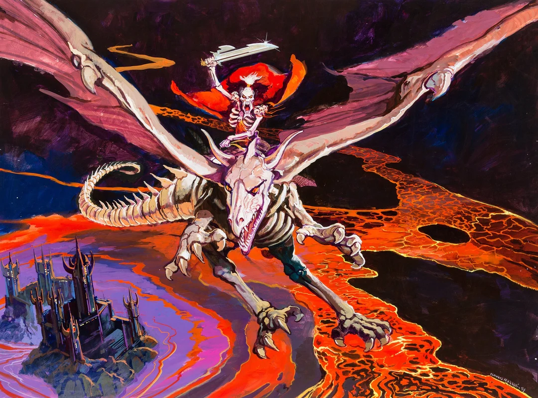 Skeleton Warriors pitch painting by Claudio Mazzoli, 1994 | Scrolller