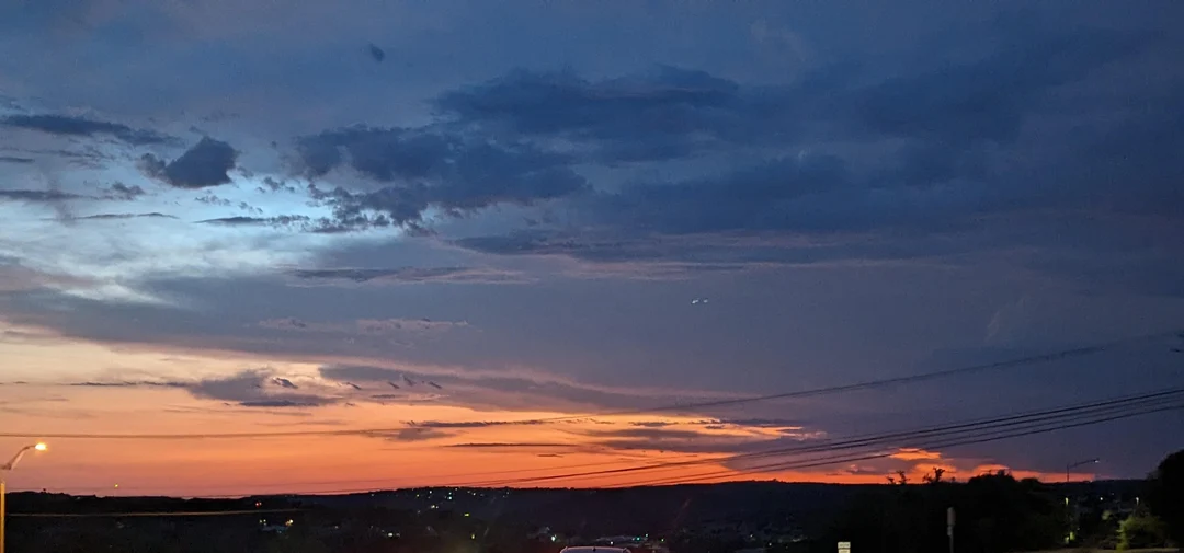 Beautiful sunset with storm clouds in Austin, TX | Scrolller