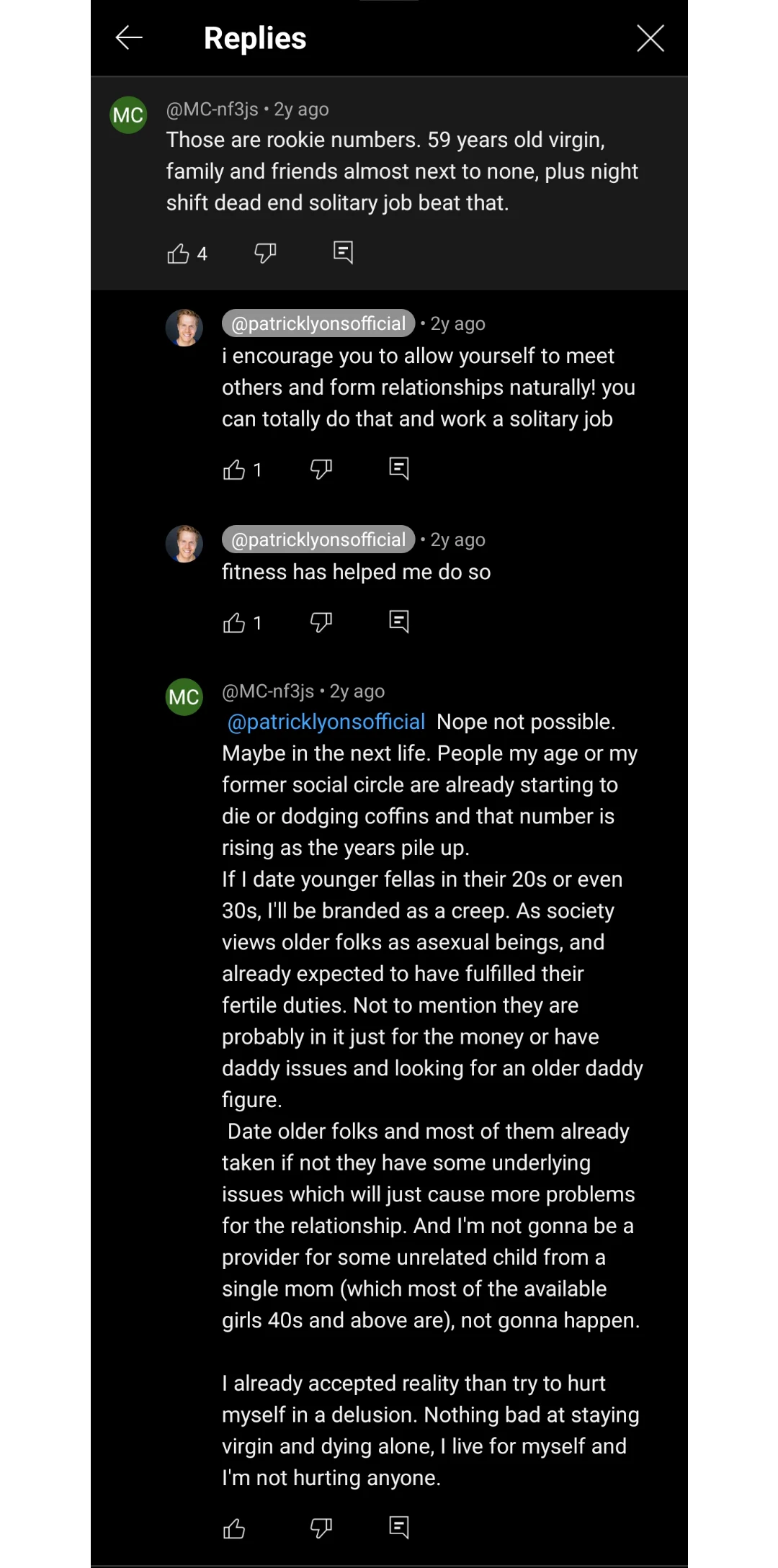 A 59 year old Virgin, that's just sad :( | Scrolller