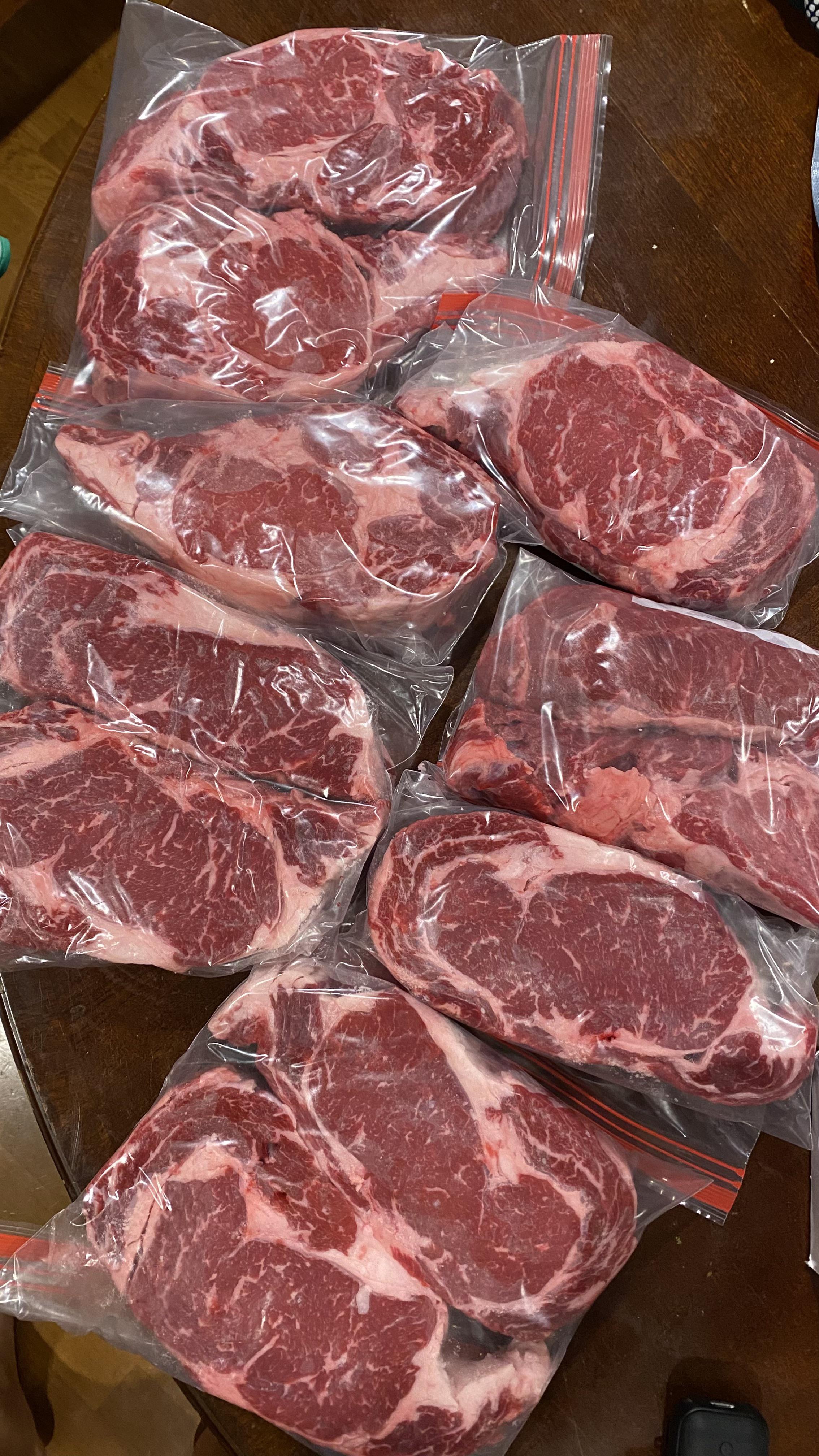 Bought a whole cut of boneless ribeye and trimmed/cut for the first time. What do you think ...