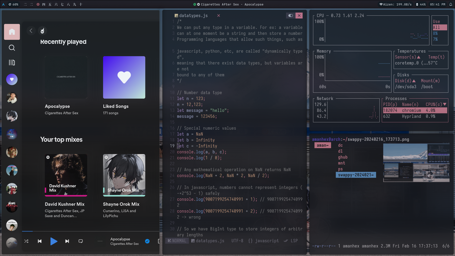[Hyprland] Comfy Blue | Scrolller
