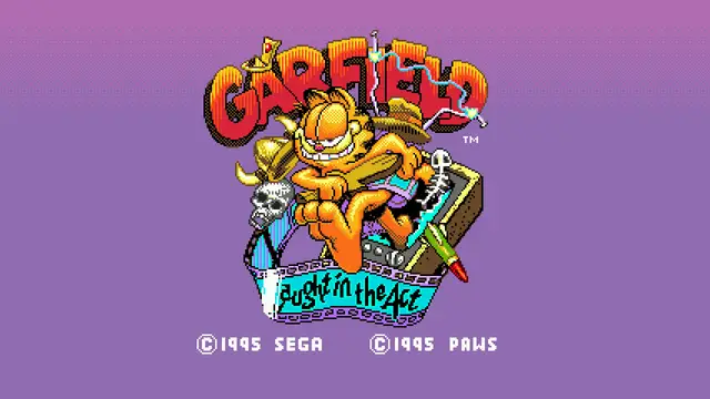 The title screen of Garfield: Caught In The Act [3840 × 2160] | Scrolller