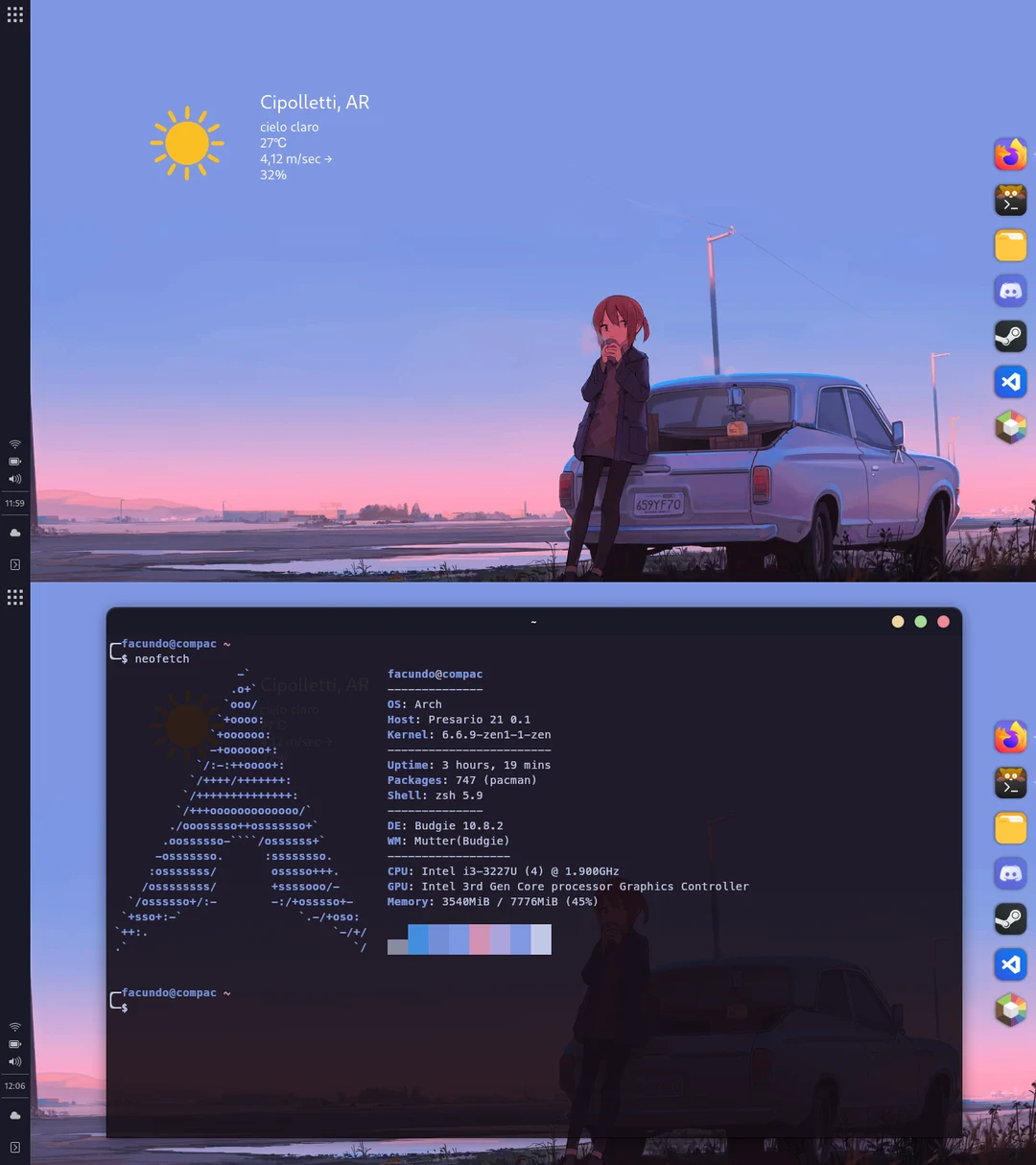 [budgie] minimal and vertical | Scrolller
