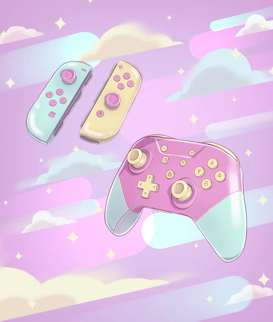Cute Nintendo Controllers, Nix (me), Procreate, 2023 | Scrolller