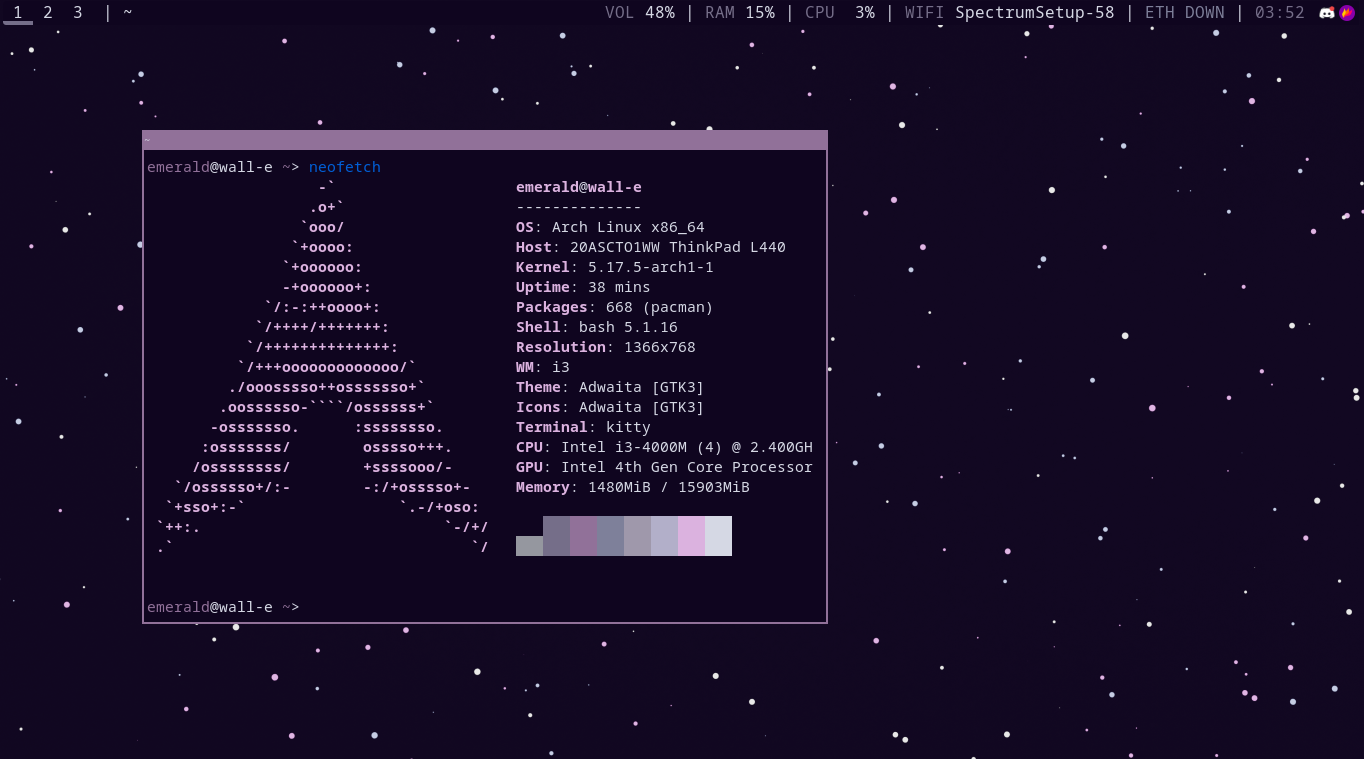 [i3] Space Theme Arch | Scrolller