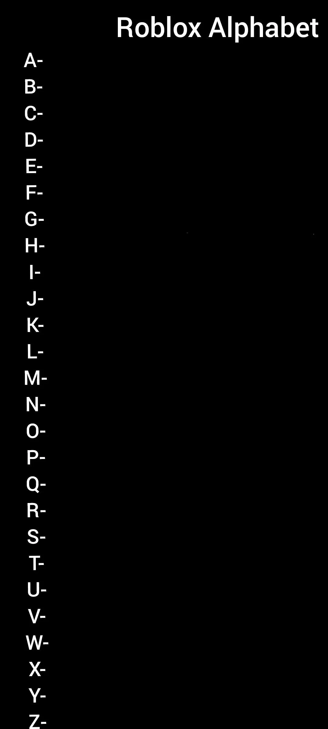 roblox alphabet - A | Scrolller