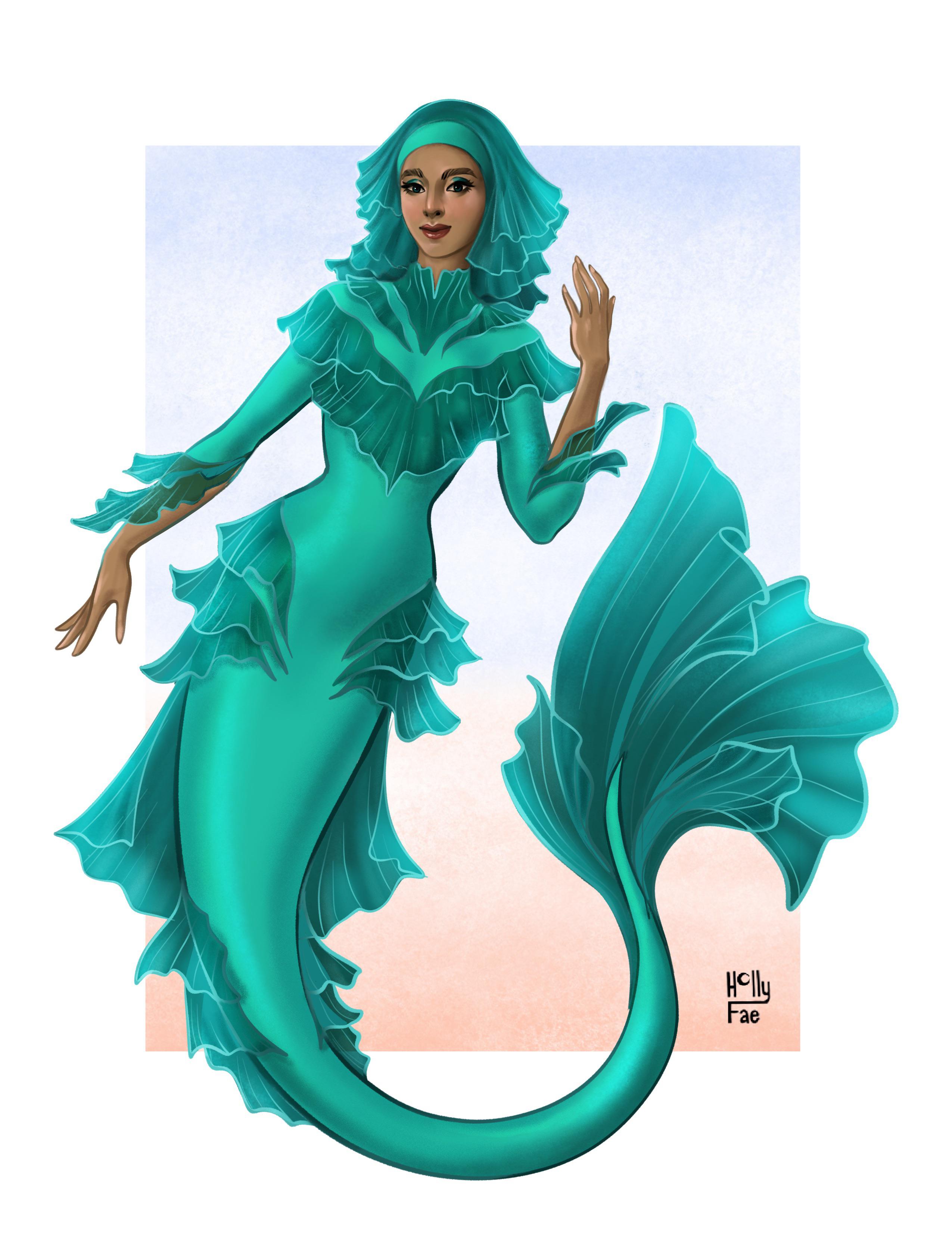 Hijabi Mermaid, Me, Procreate, 2022 | Scrolller
