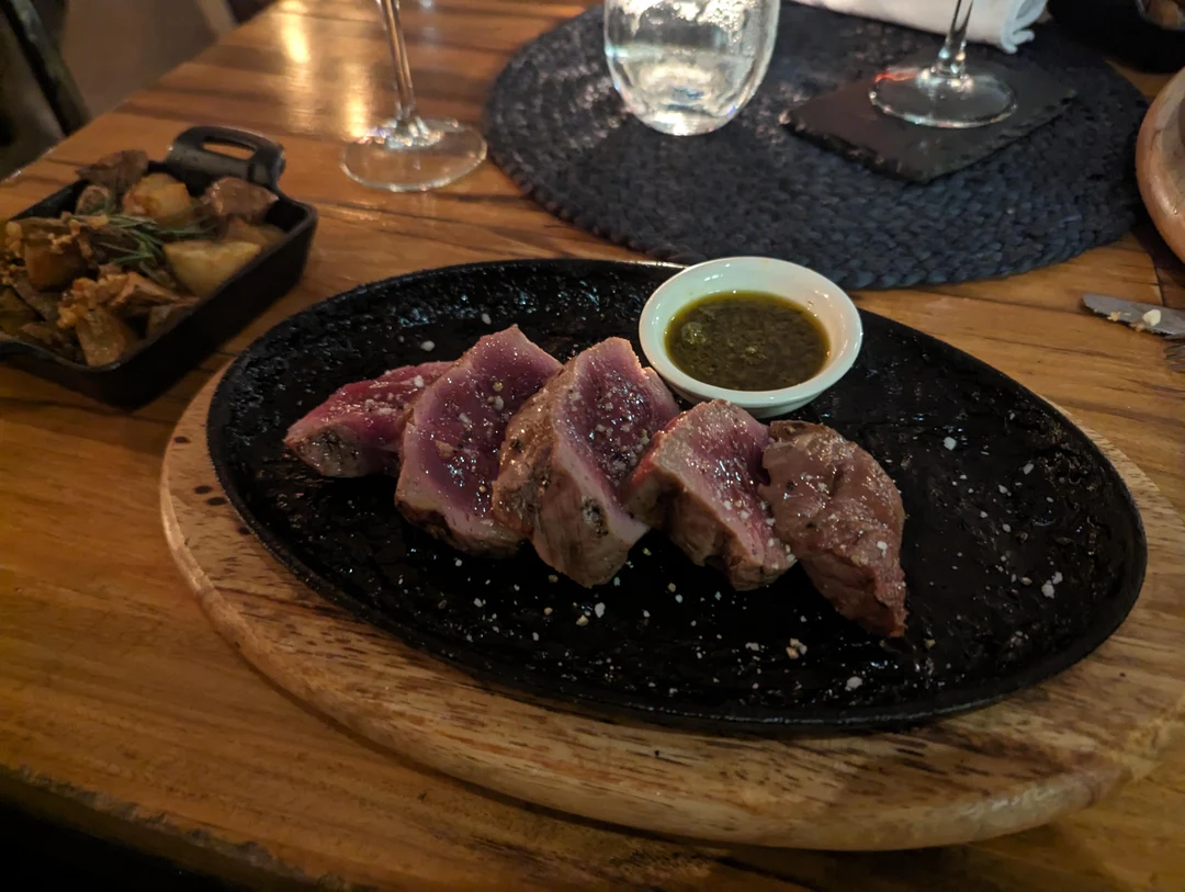 Medium rare filet at "Argentinian" steak house | Scrolller