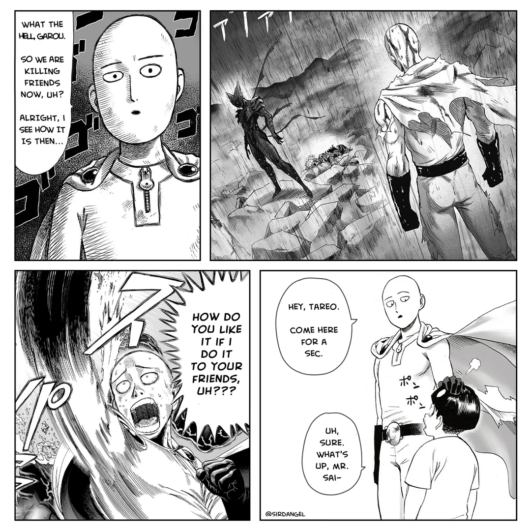 Evil Saitama's backstory. He snapped after Garou killed Genos | Scrolller