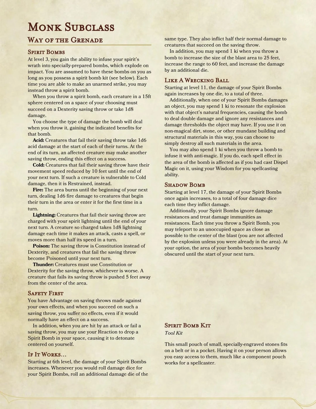 Way of the Grenade - Monk Subclass based on a meme | Scrolller