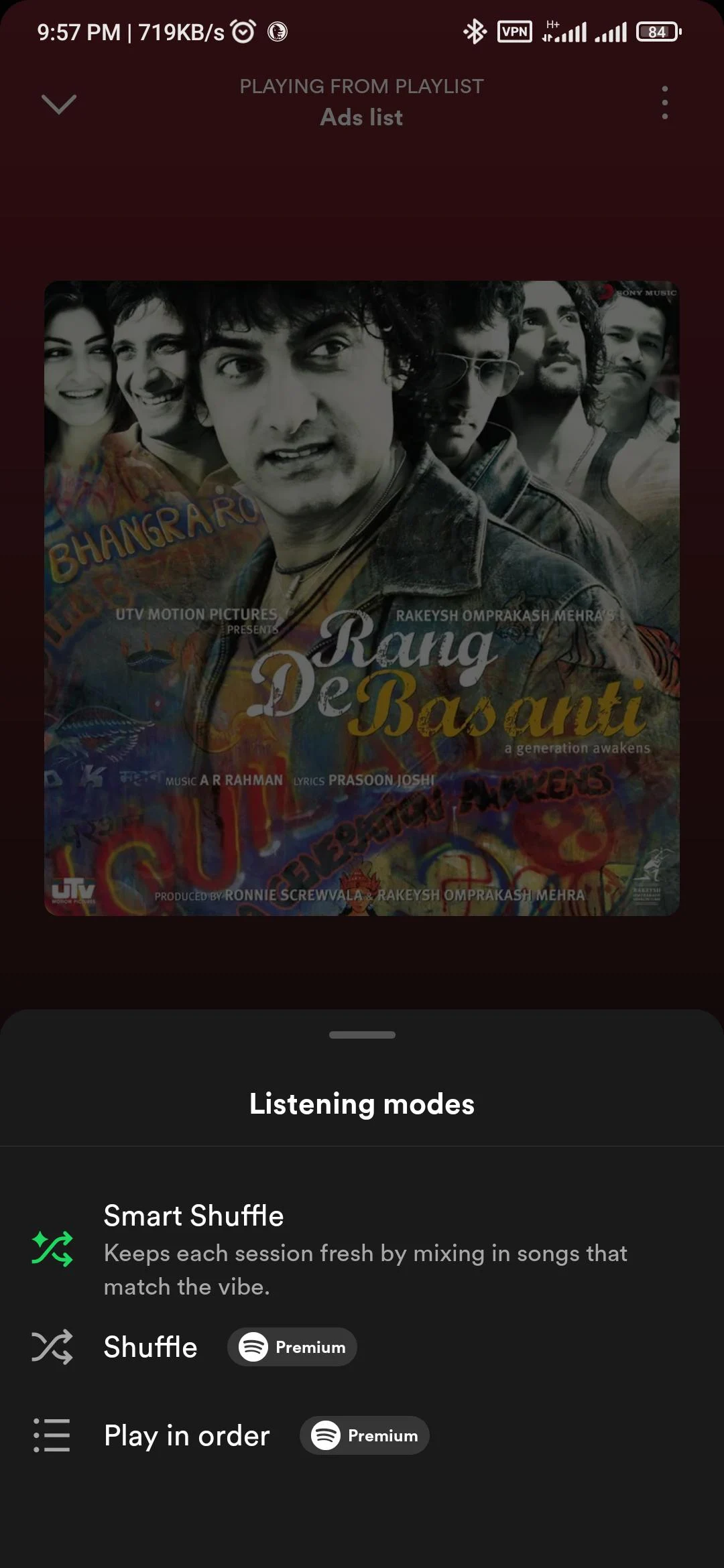 Spotify has decided that play in order and shuffle is now a premium feature | Scrolller