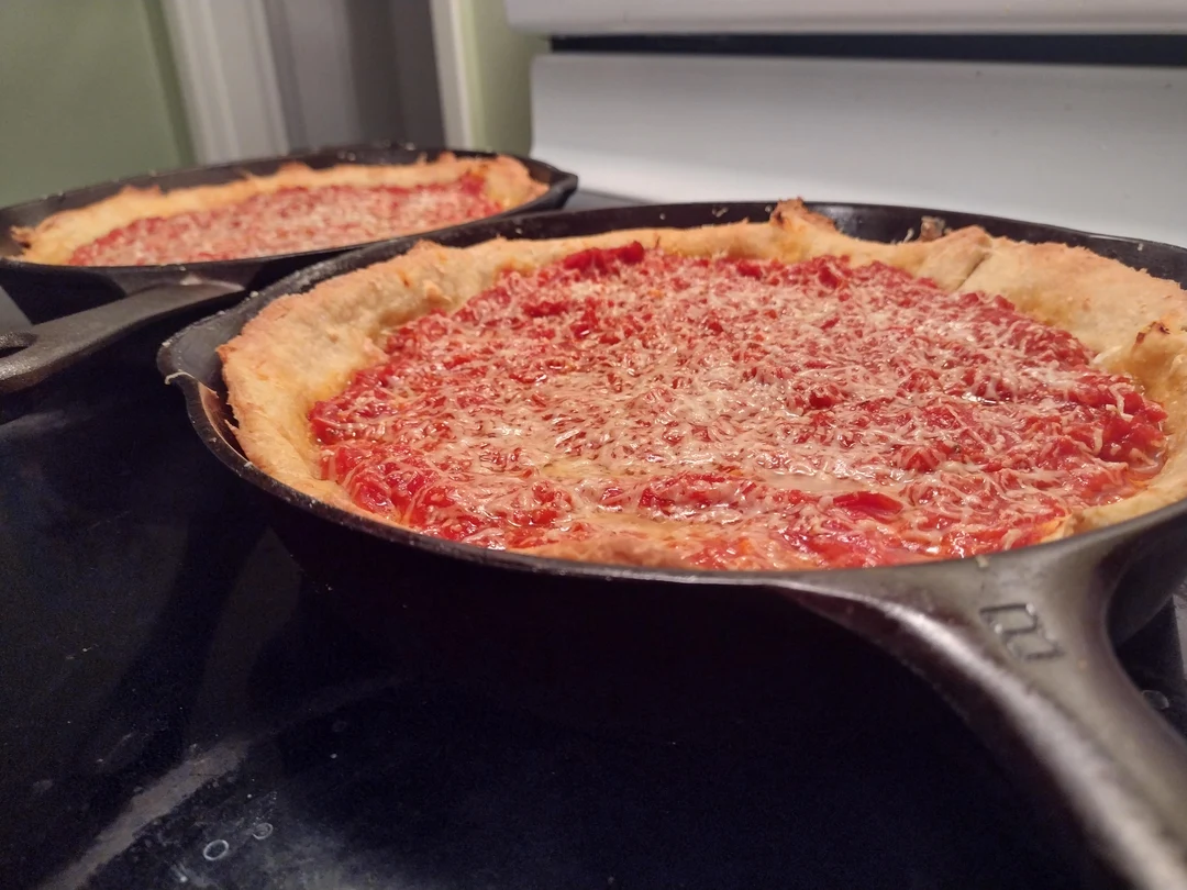 First attempt at deep dish was a success:) | Scrolller